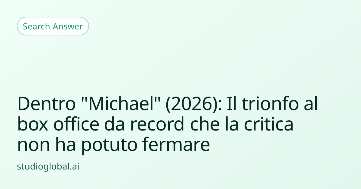 Dentro "Michael" (2026): Il trionfo al box office da record che la ...